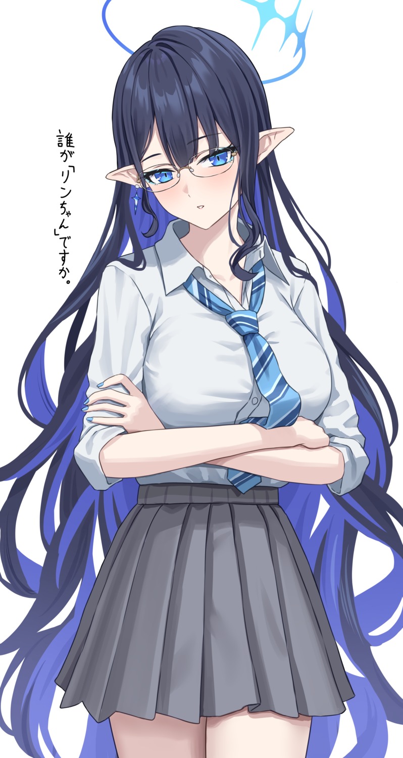 simoumi 217 blue archive nanagami rin halo megane pointy ears seifuku | #1142886 | yande.re